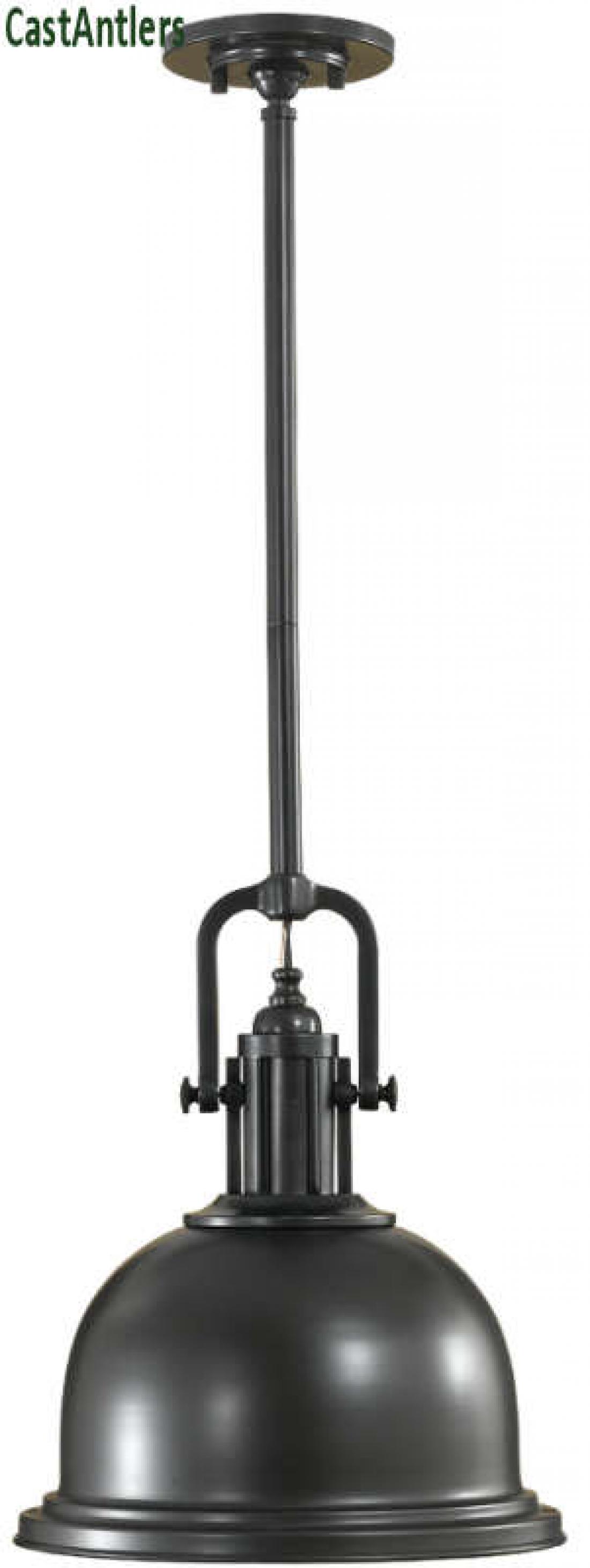 Large Industrial Light Pendant - Dark Bronze