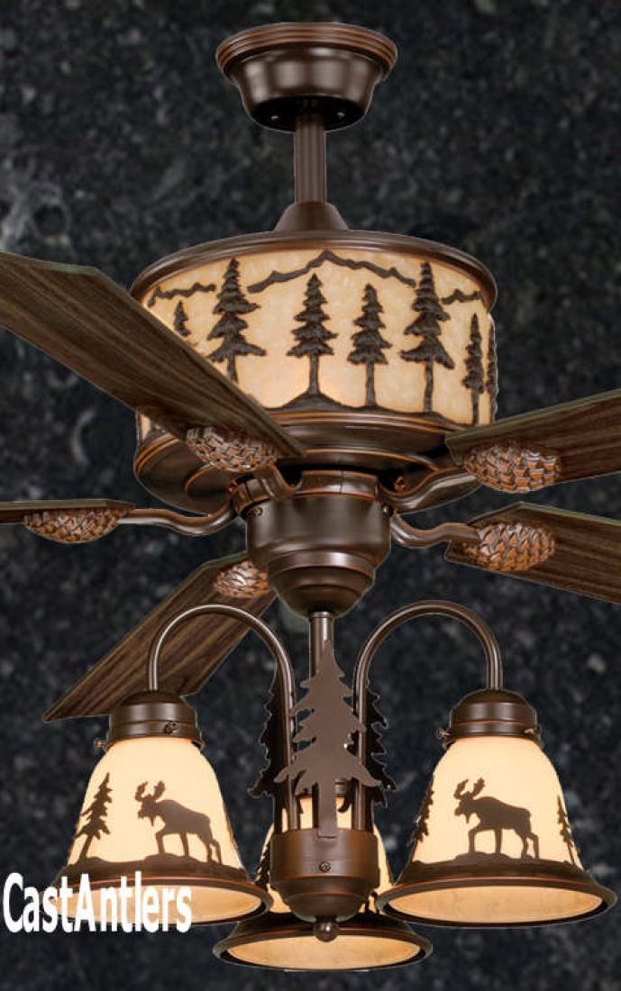 Standard Size Rustic Ceiling Fans | Yukon Ceiling Fan 56 inch w/ 3 ...