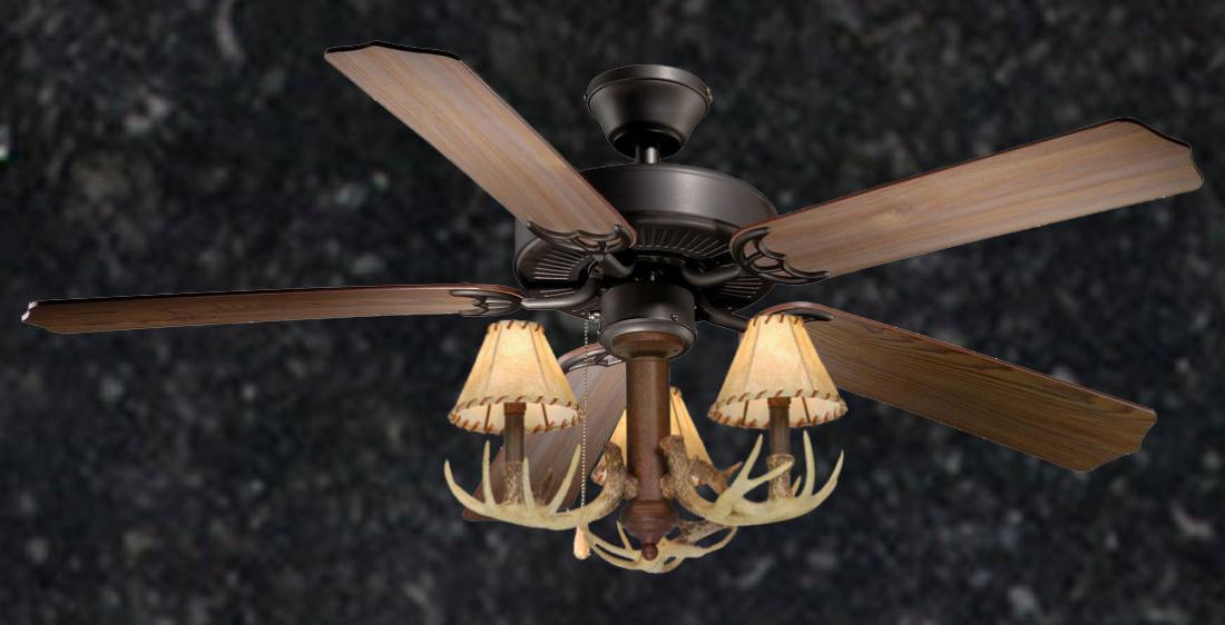 Standard Size Rustic Ceiling Fans | Rustic Ceiling Fan - 52 inch 3 ...